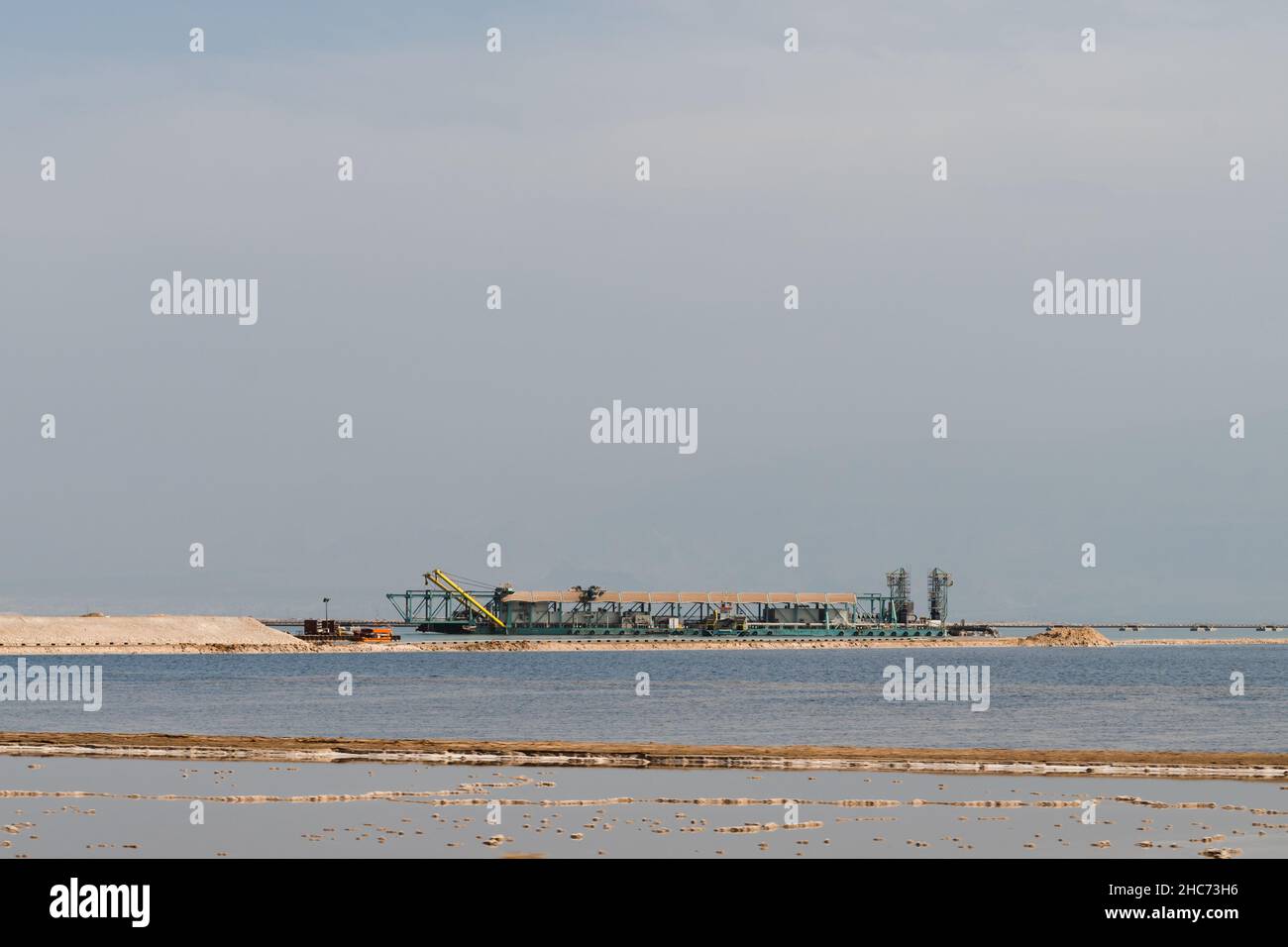 Dead Sea, Israel - October 30, 2021: Industrial facilities on the Dead ...