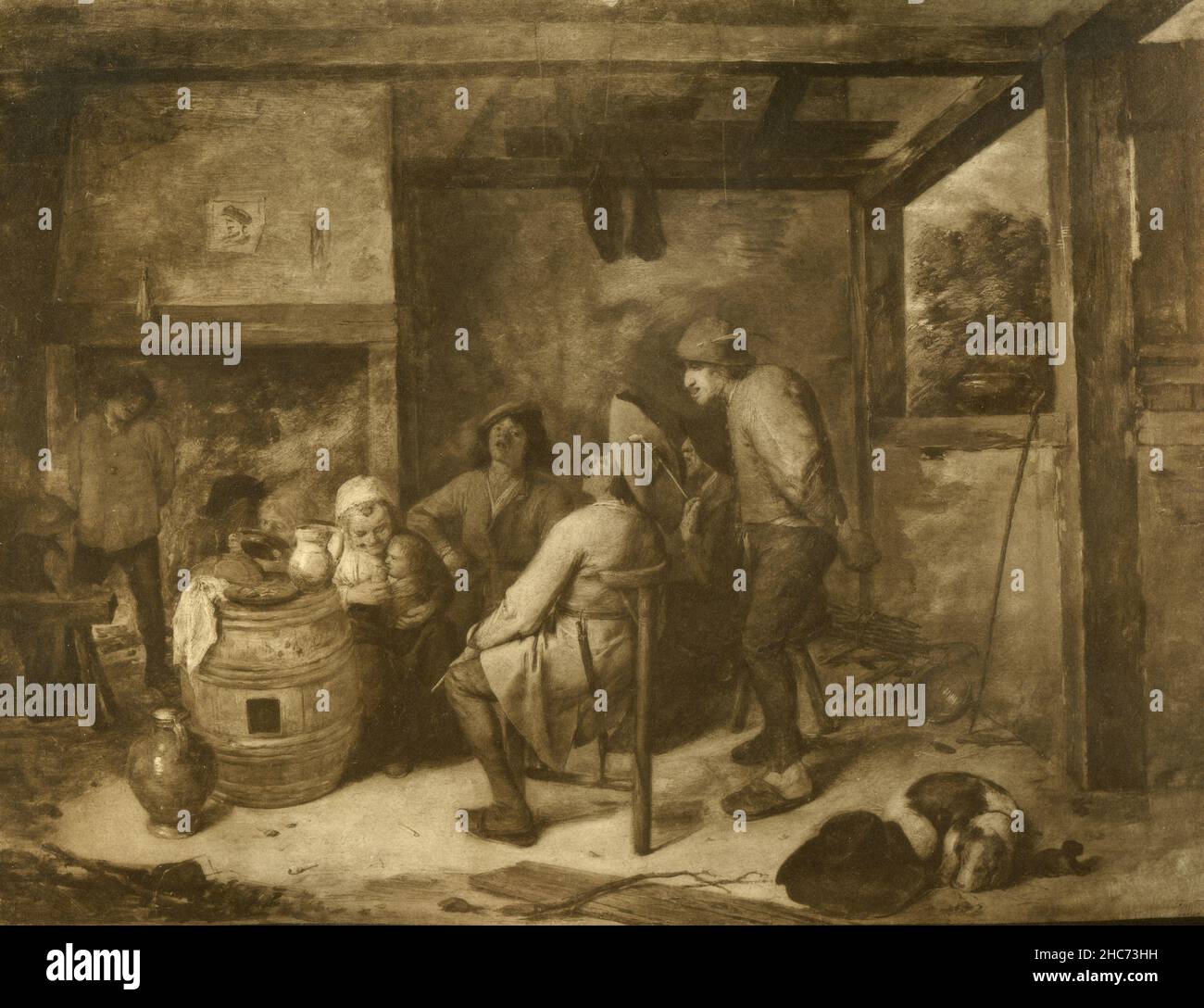 Singing in Company, painting by Flemish artist Adriaen Brouwer, Munchen ...