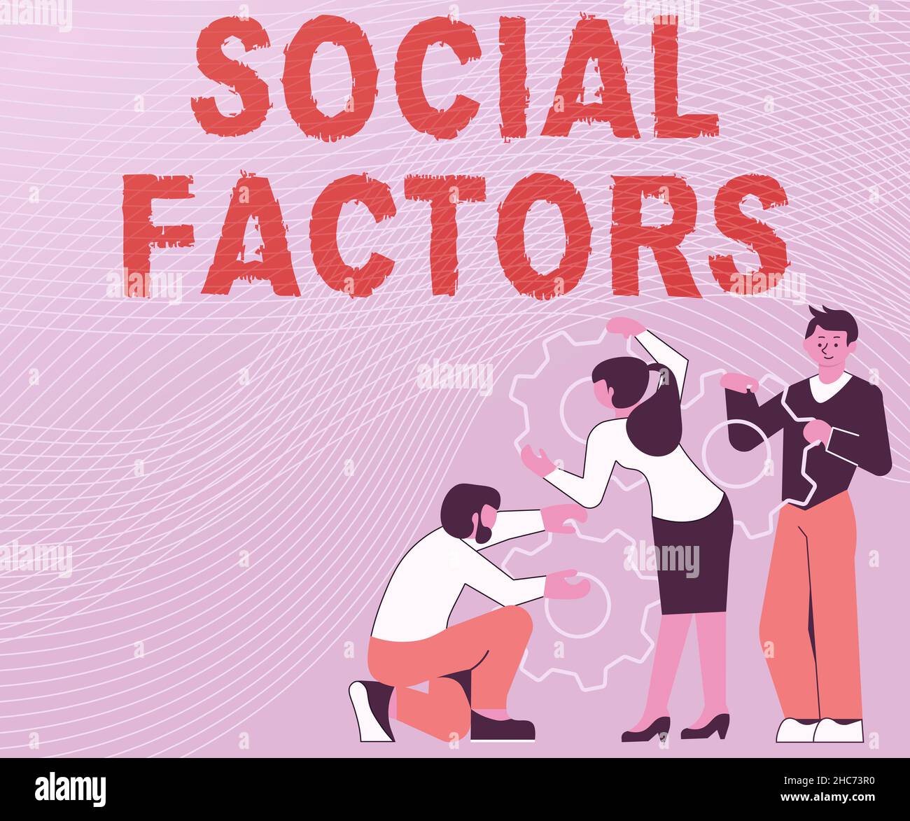 Text showing inspiration Social Factors. Business showcase Things that ...