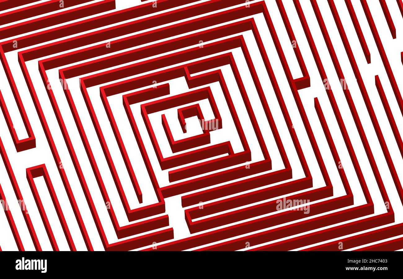 Red Labyrinth isolated on white Background Stock Vector Image & Art - Alamy