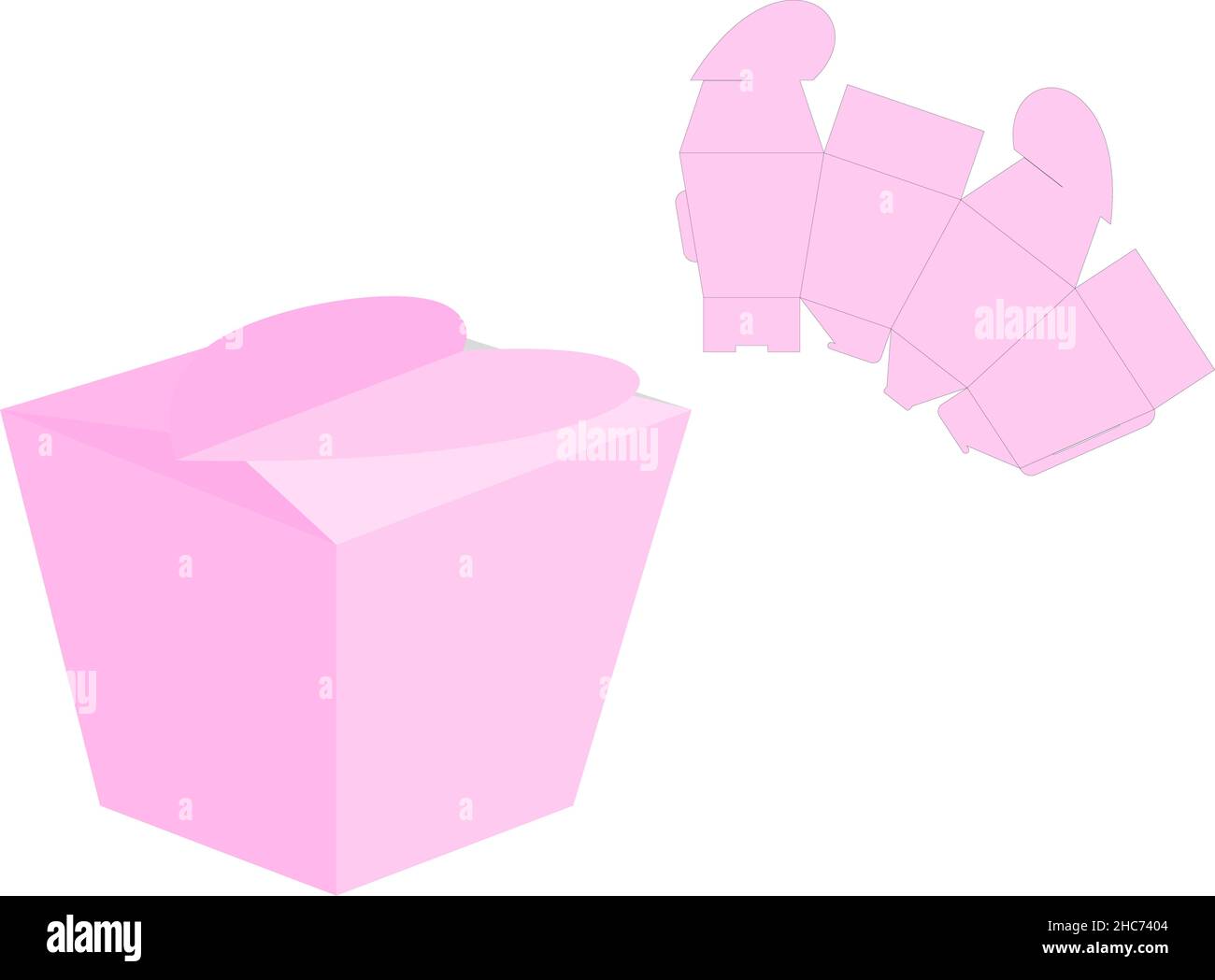 Heart packaging box die cut template. laser cut lines. Cut and Fold ...