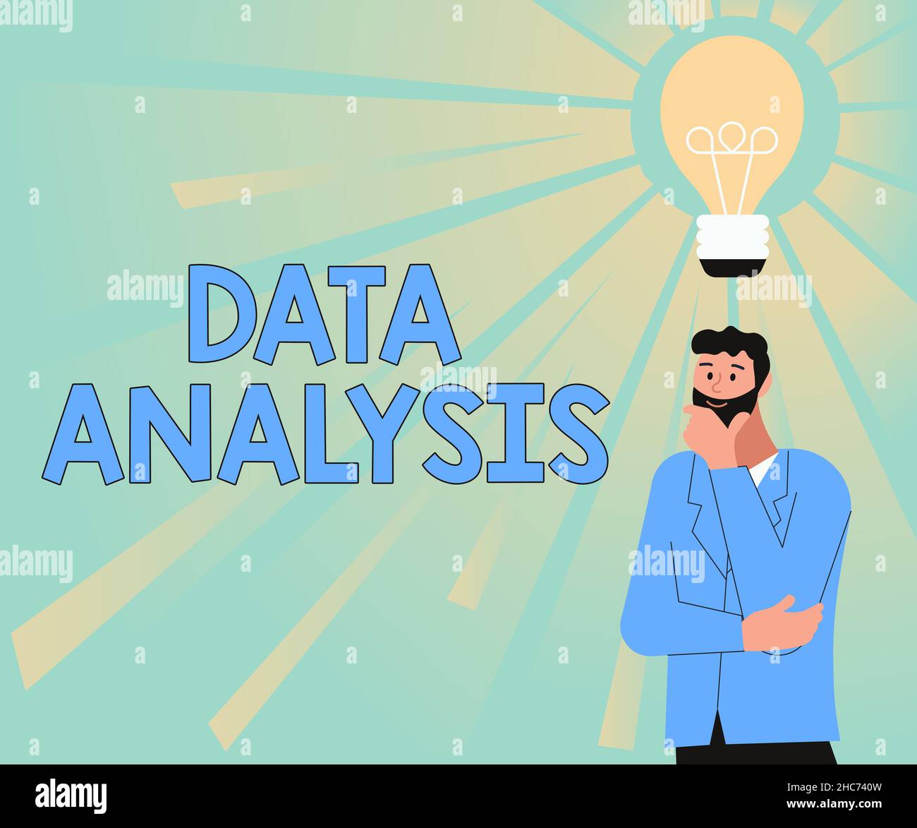 Text caption presenting Data Analysis. Business approach Translate numbers to Analytical ...