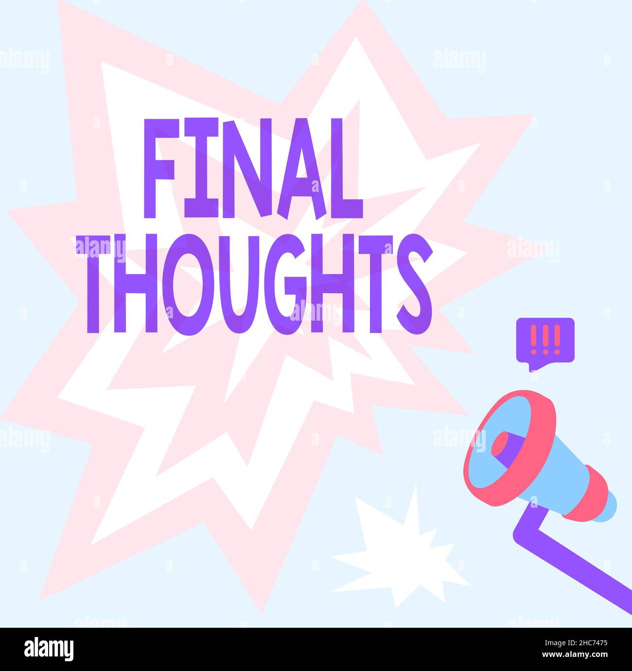 Text showing inspiration Final Thoughts. Conceptual photo Conclusion ...