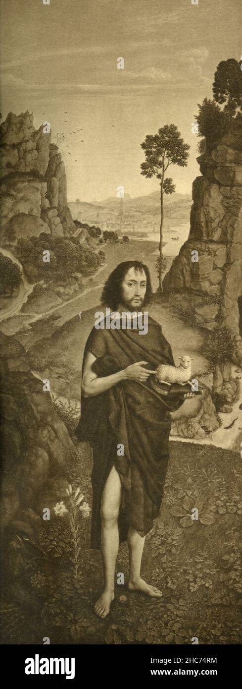 Saint John the Baptist, painting by Dutch artist Dieric Bouts, Munich ...