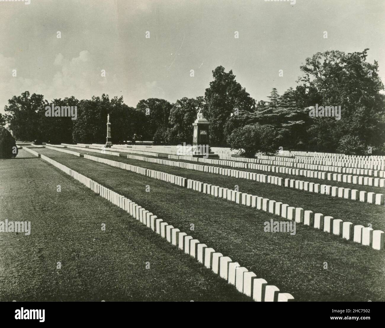 View of the Raws of Tombs at Andersonville National Cemetery, Georgia ...