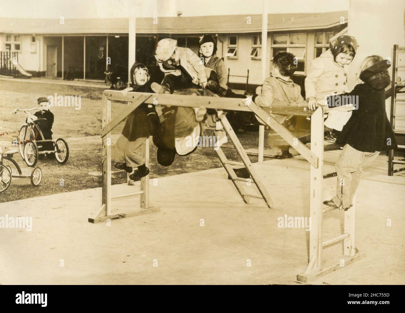 Children at the Playground of the Children of American Shipyard Workers ...