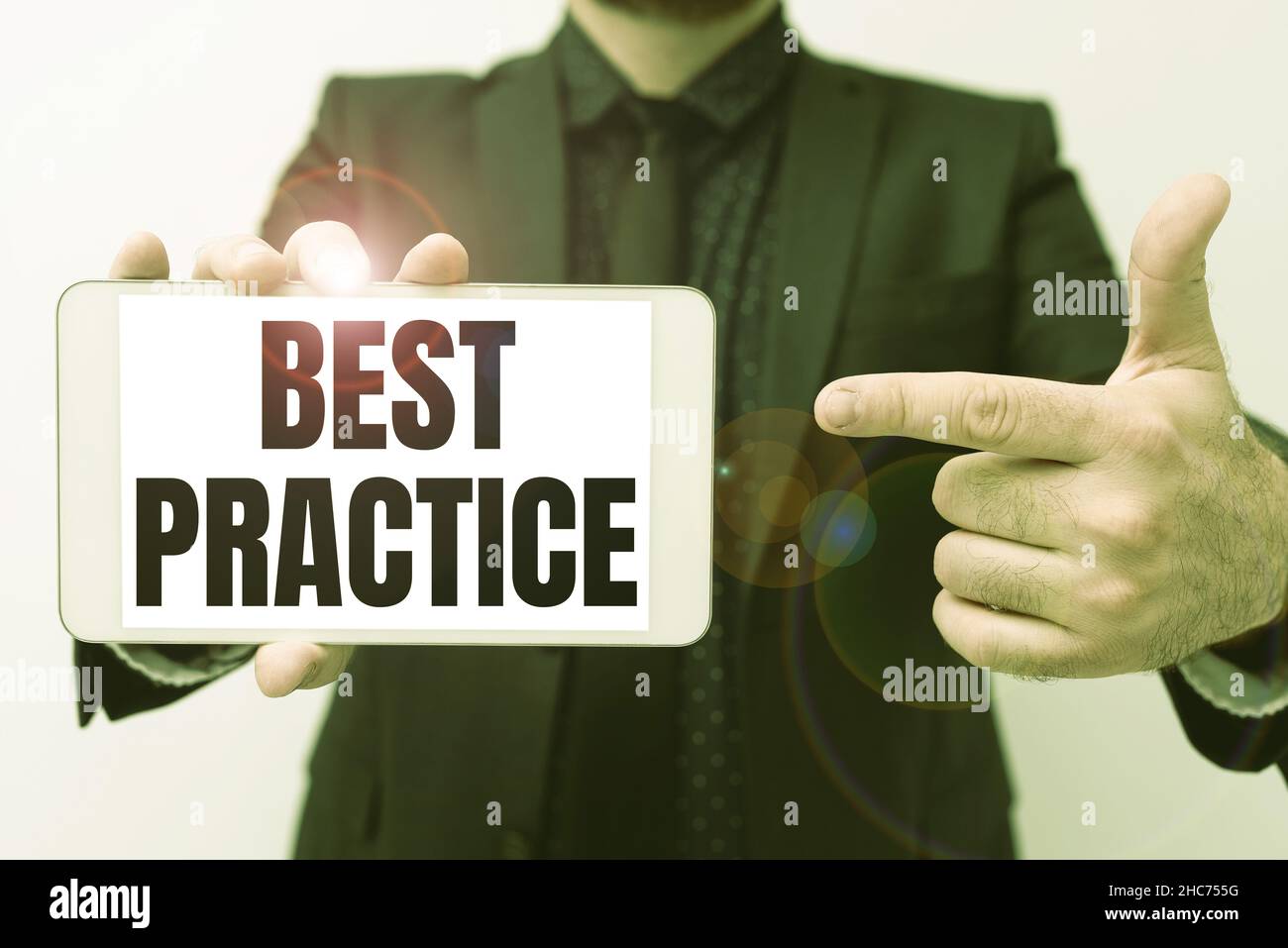 Sign displaying Best Practice. Concept meaning Method Systematic ...