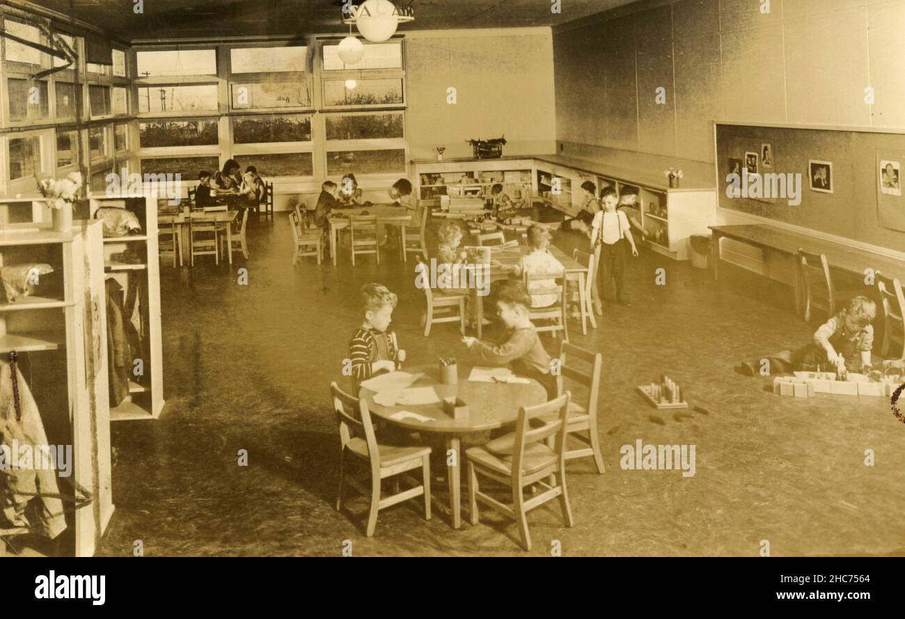 Children at the Playrood of the Children of American Shipyard Workers ...