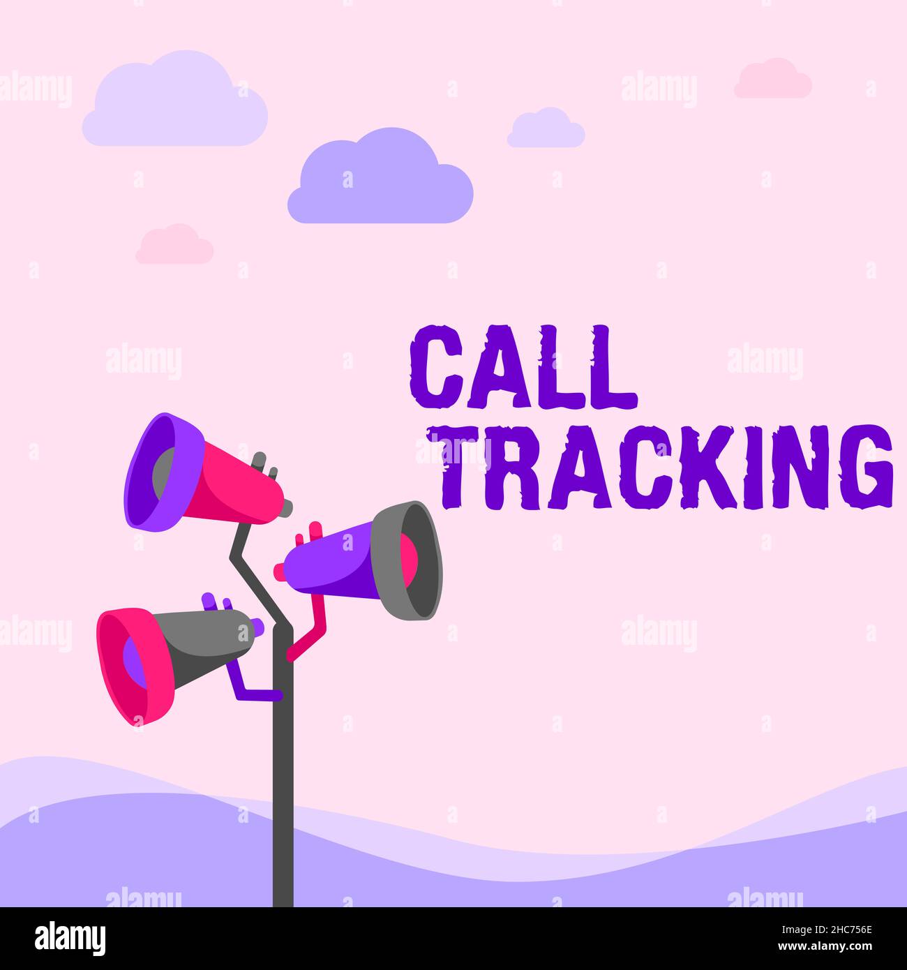 Text caption presenting Call Tracking. Business idea Organic search ...