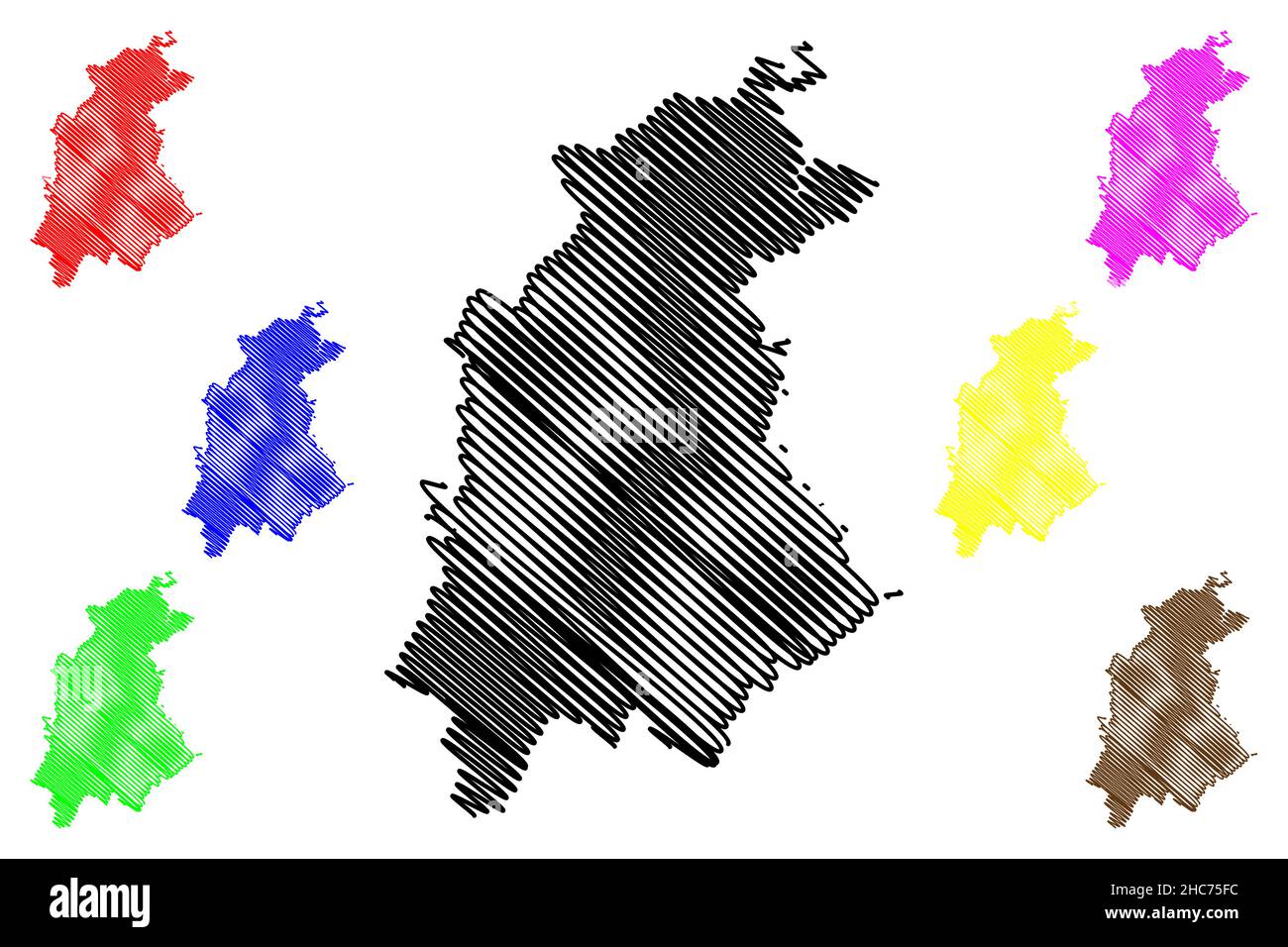 Panna district (Madhya Pradesh State, Sagar division, Republic of India ...
