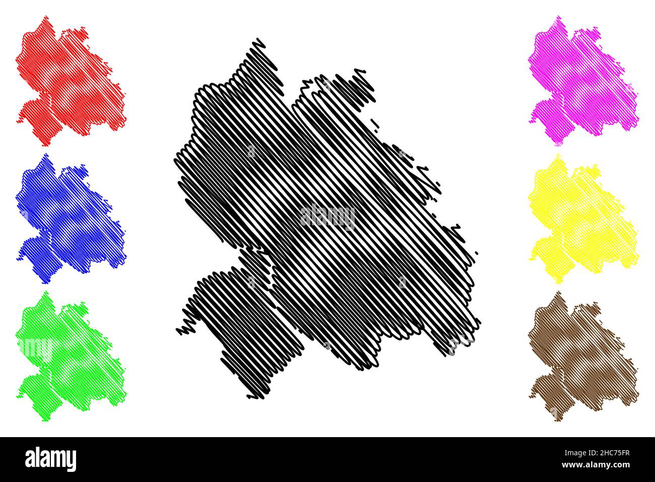 Palamu district (Jharkhand State, Republic of India, division) map ...