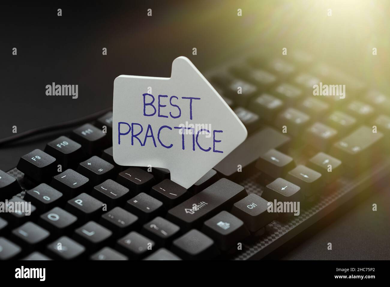 Writing displaying text Best Practice. Concept meaning Method ...