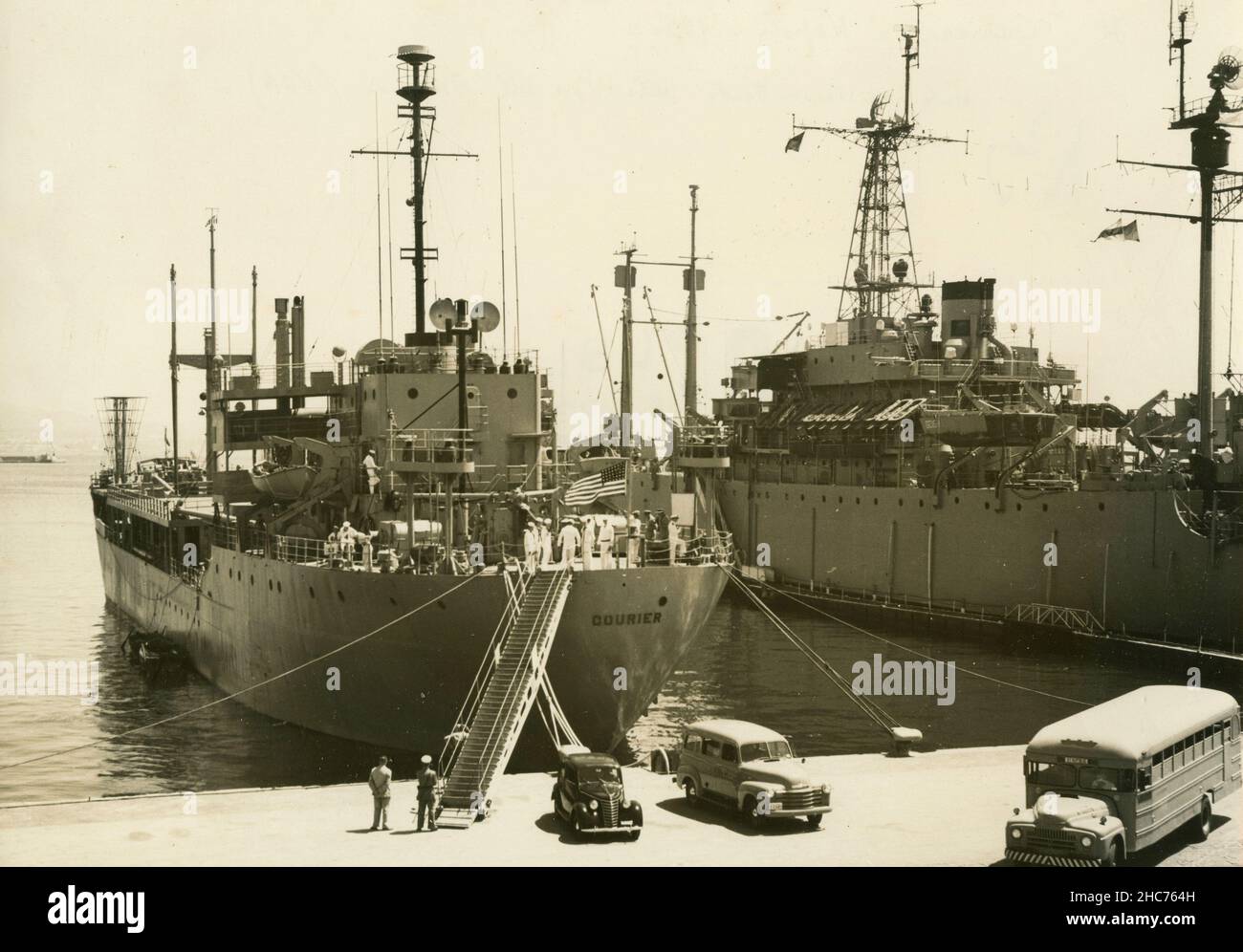 US Radiotransmission Ship Courier of the Voice of America in the Port ...