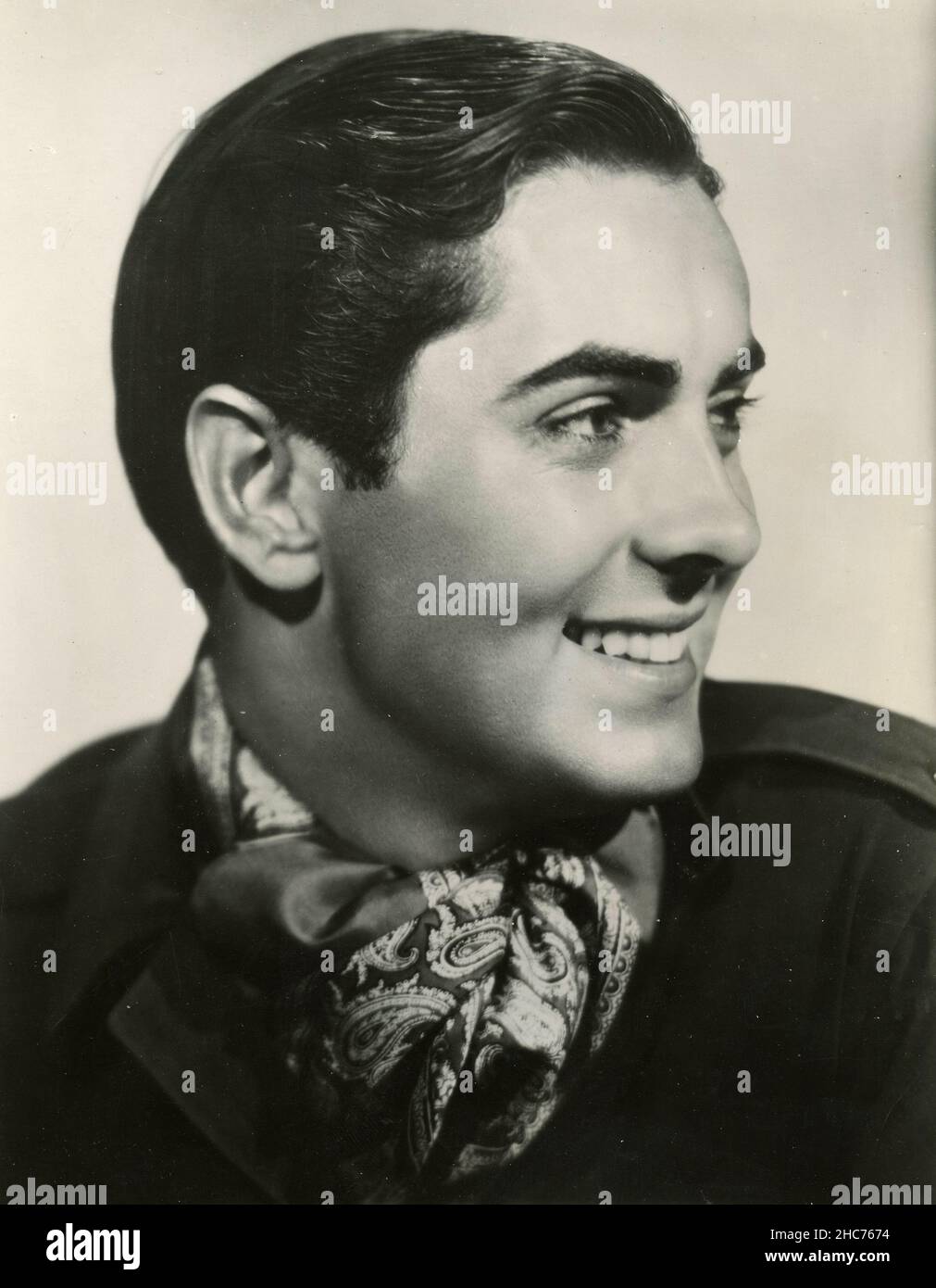Portrait of American actor Tyrone Power, USA 1930s Stock Photo - Alamy