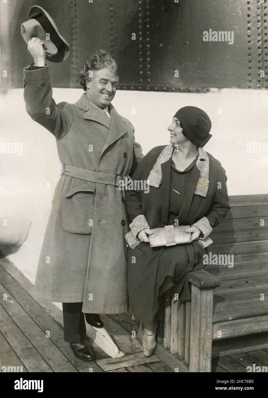 Italian operatic tenor Giovanni Martinelli and wife onboard the liner ...