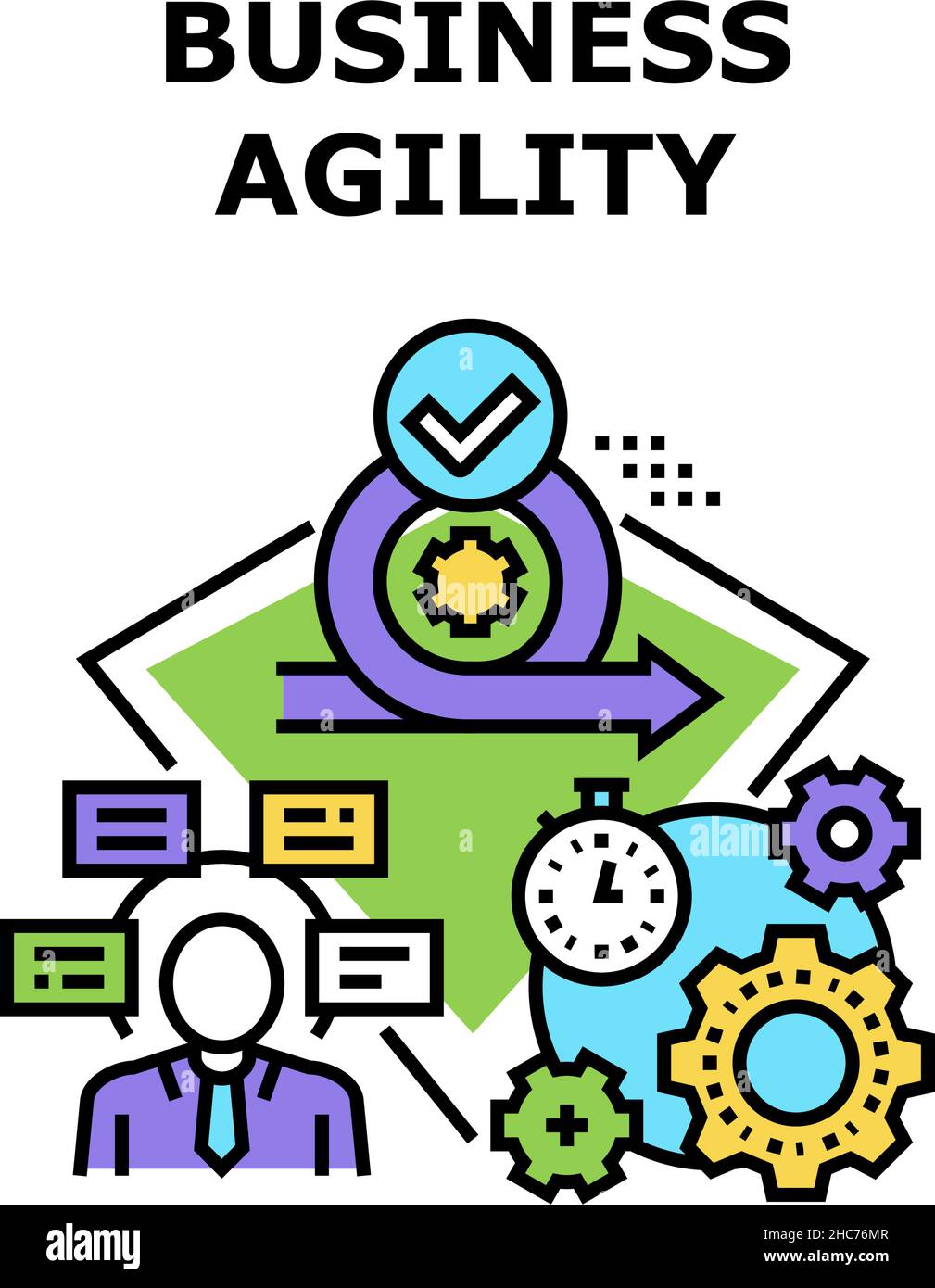 Business Agility Vector Concept Color Illustration Stock Vector Image ...