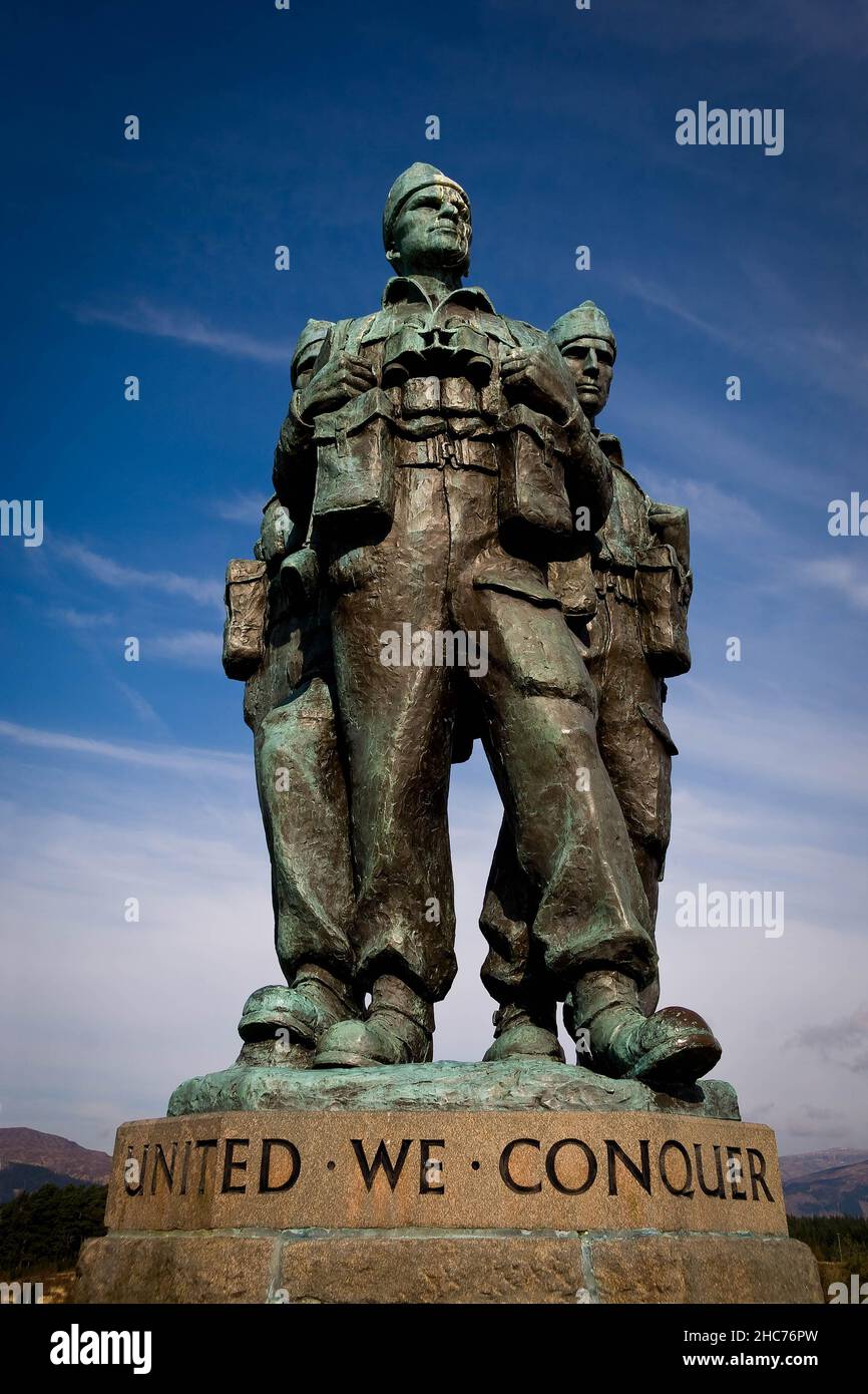 Looking up at the Commando Memorial Statue at Spean Bridge near Fort ...