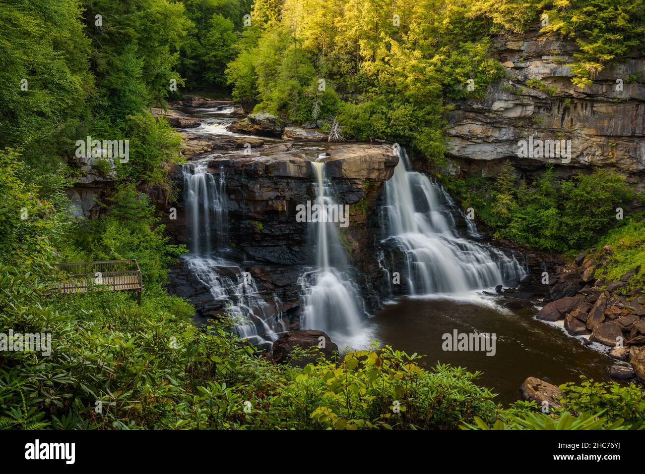 Blackwater Falls, at Blackwater Falls State Park in Davis, West ...