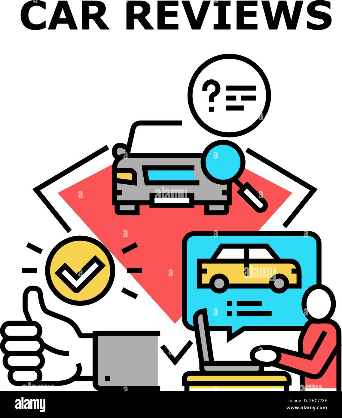 Car Reviews Vector Concept Color Illustration Stock Vector Image & Art ...