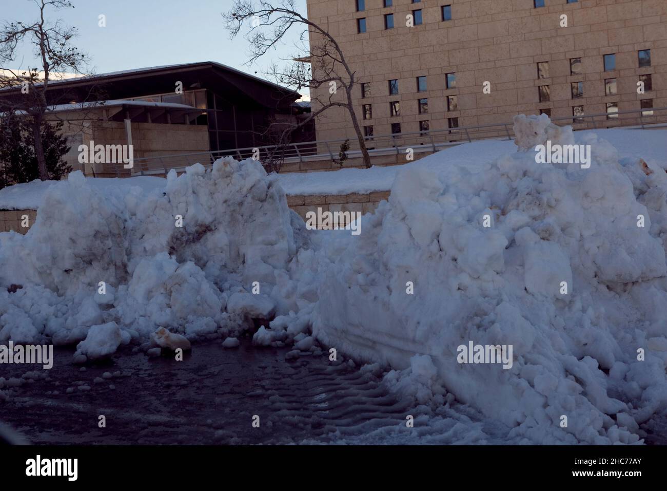 Snow in Jerusalem and the surrounding mountains Stock Photo - Alamy