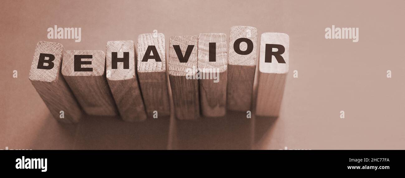Behavior Word In Wooden Cube. Psychology human resources management ...