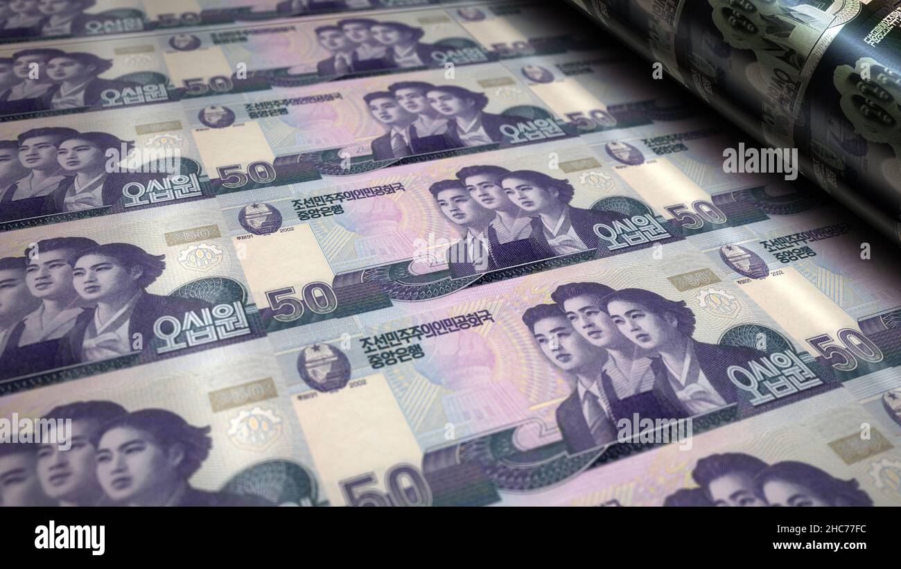 North korean banknotes hi-res stock photography and images - Alamy