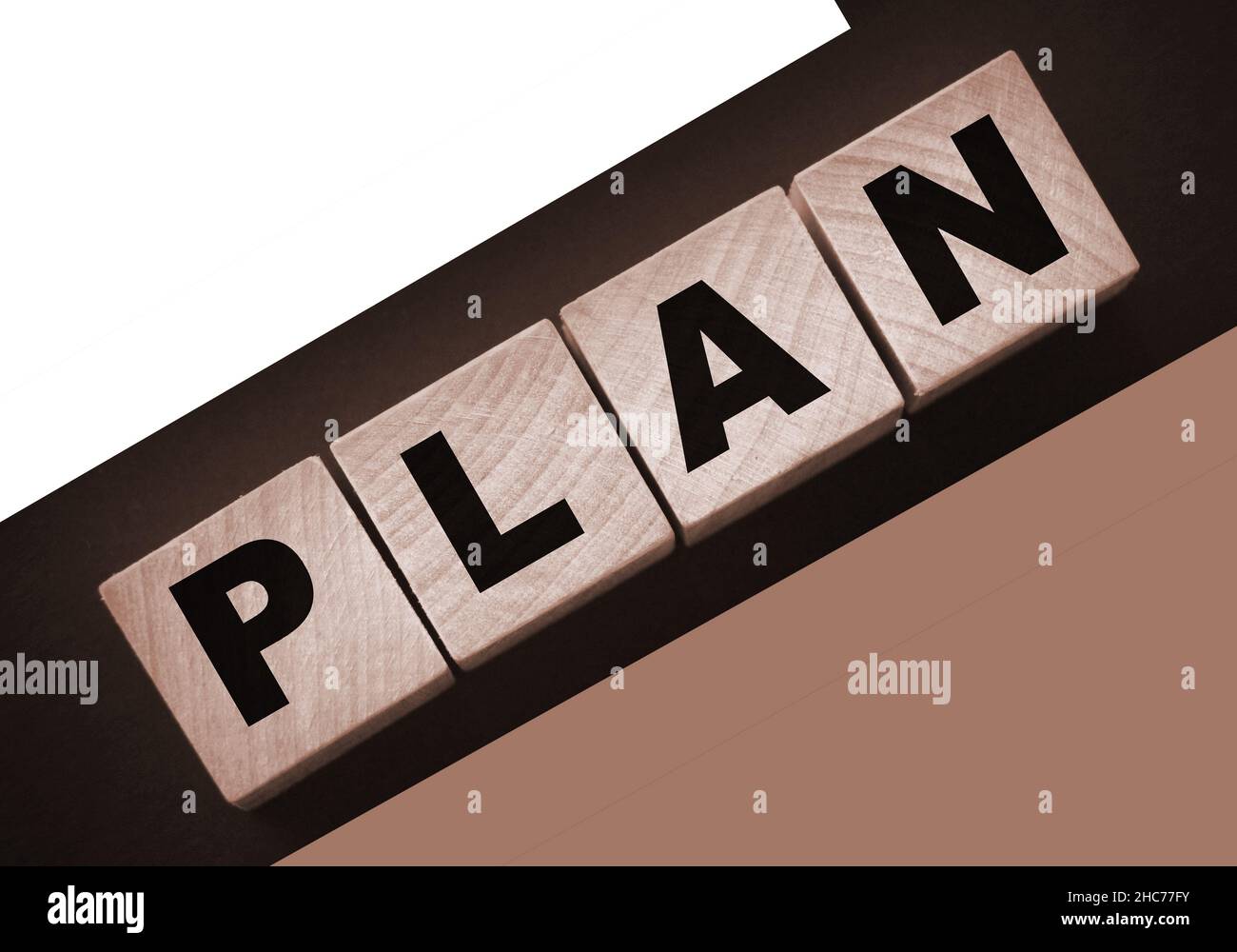 Wooden cube block s with word plan. Business planning concept Stock ...