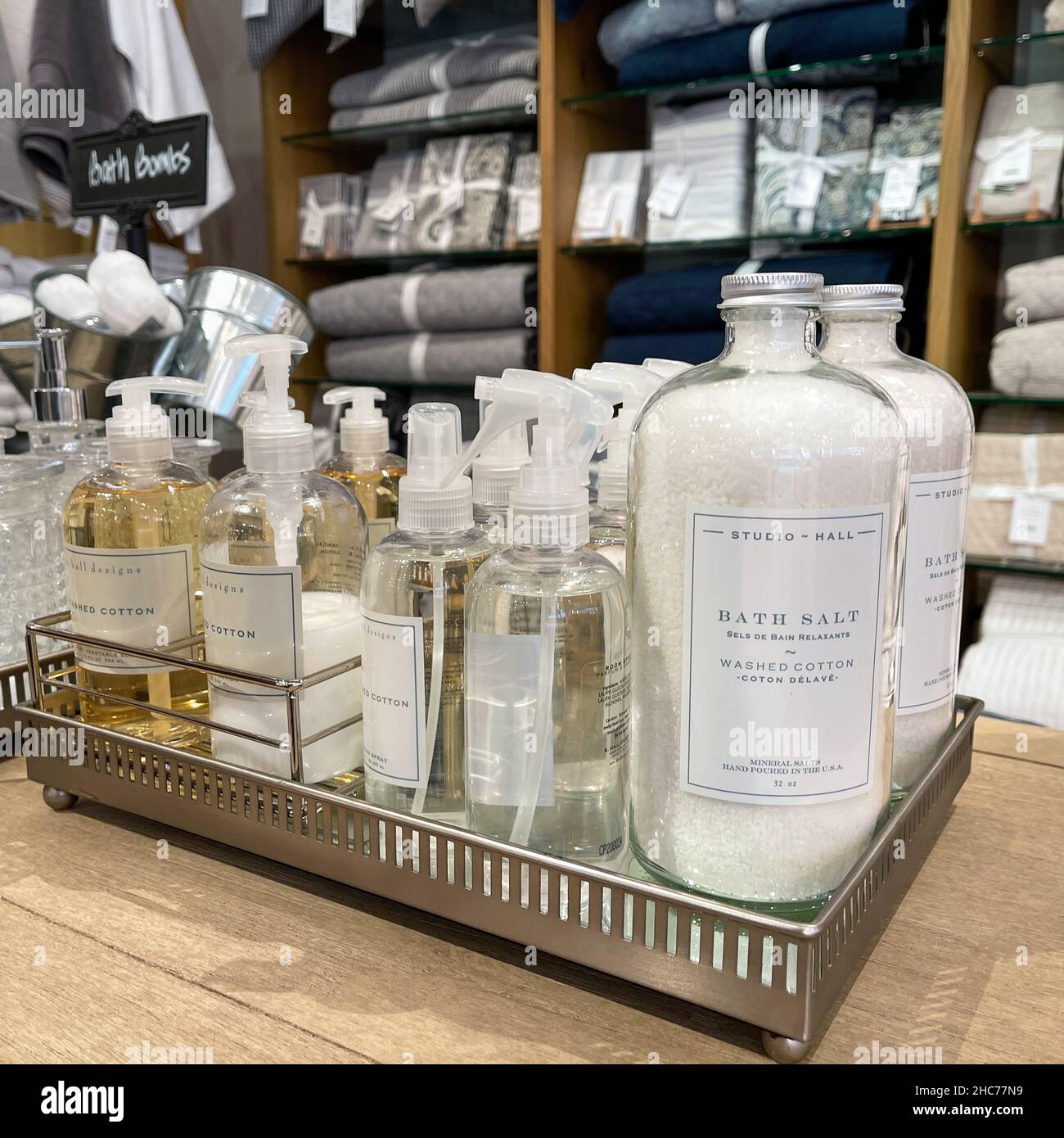 Orlando, FL USA - April 25, 2021: A display of bathroom toiletries for ...