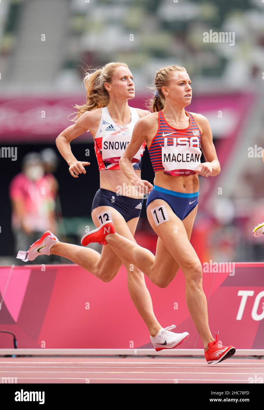 Heather Maclean participating in the 1500 meters with at the Tokyo 2020 ...