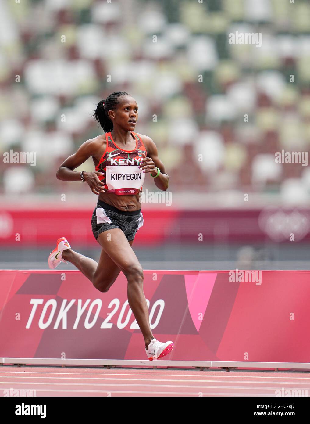 Faith Kipyegon participating in the 1500 meters with at the Tokyo 2020 ...