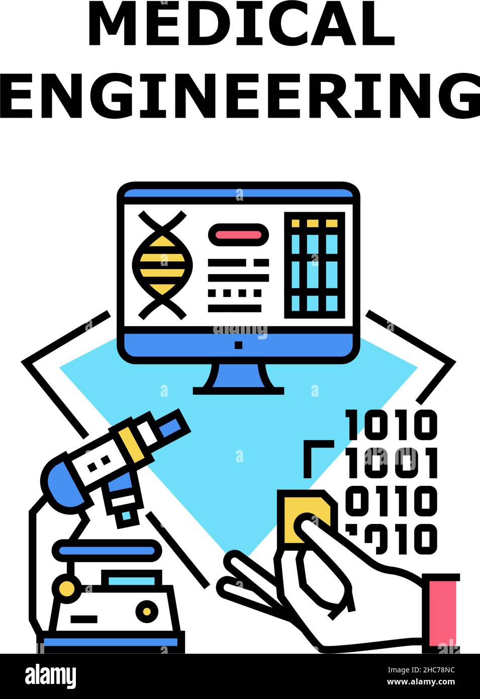 Medical Engineering Concept Color Illustration Stock Vector Image & Art ...