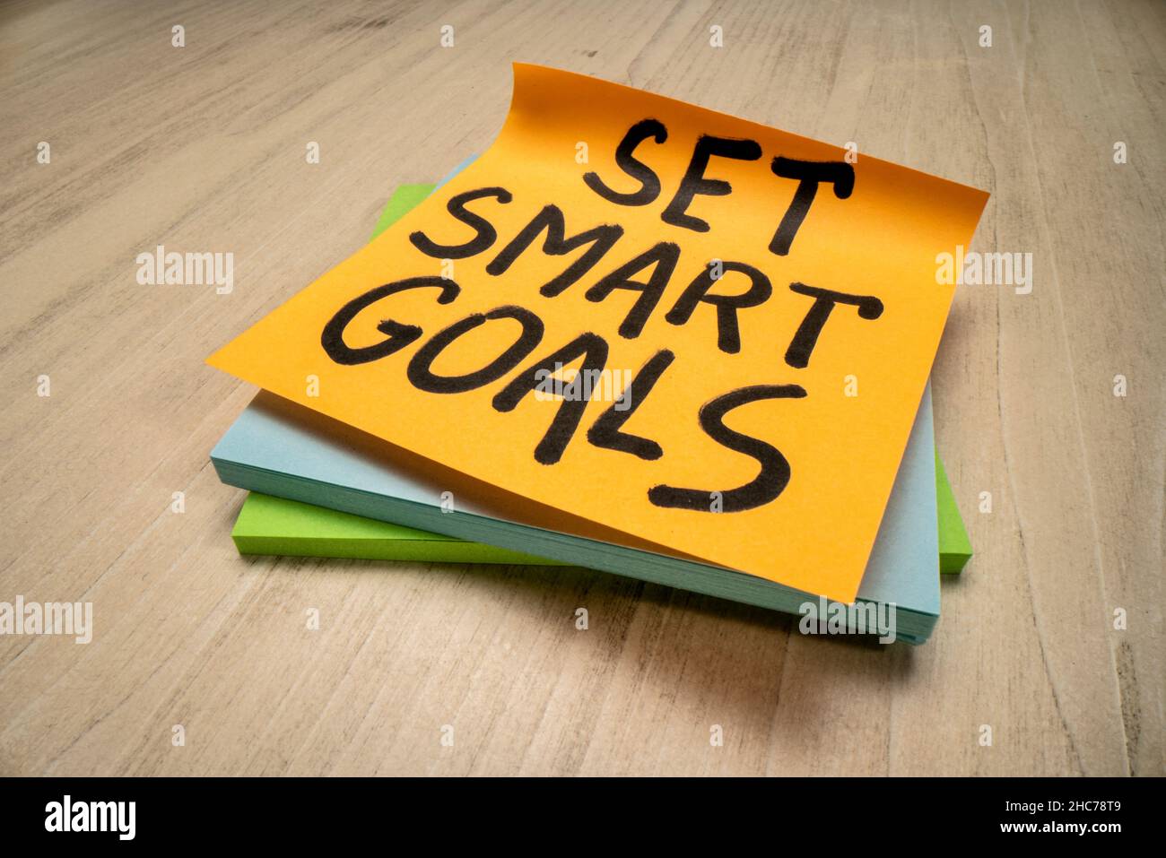 Smart goal setting concept handwriting hi-res stock photography and ...