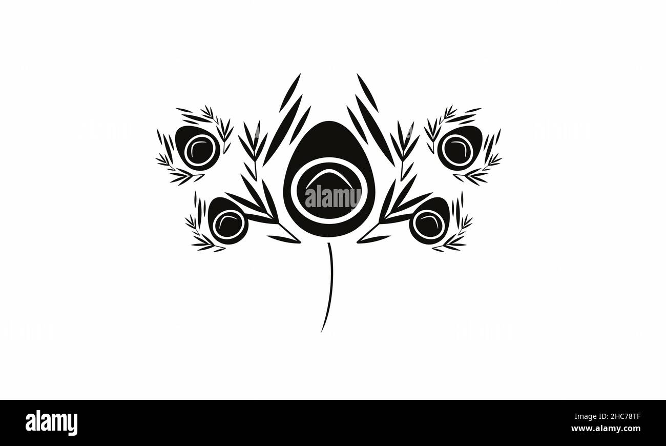 Abstract flower peacock Cut Out Stock Images & Pictures - Alamy