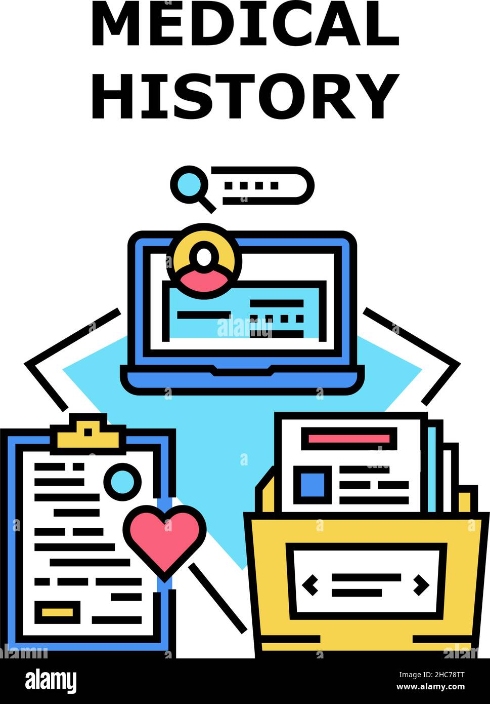 Medical History Vector Concept Color Illustration Stock Vector Image ...