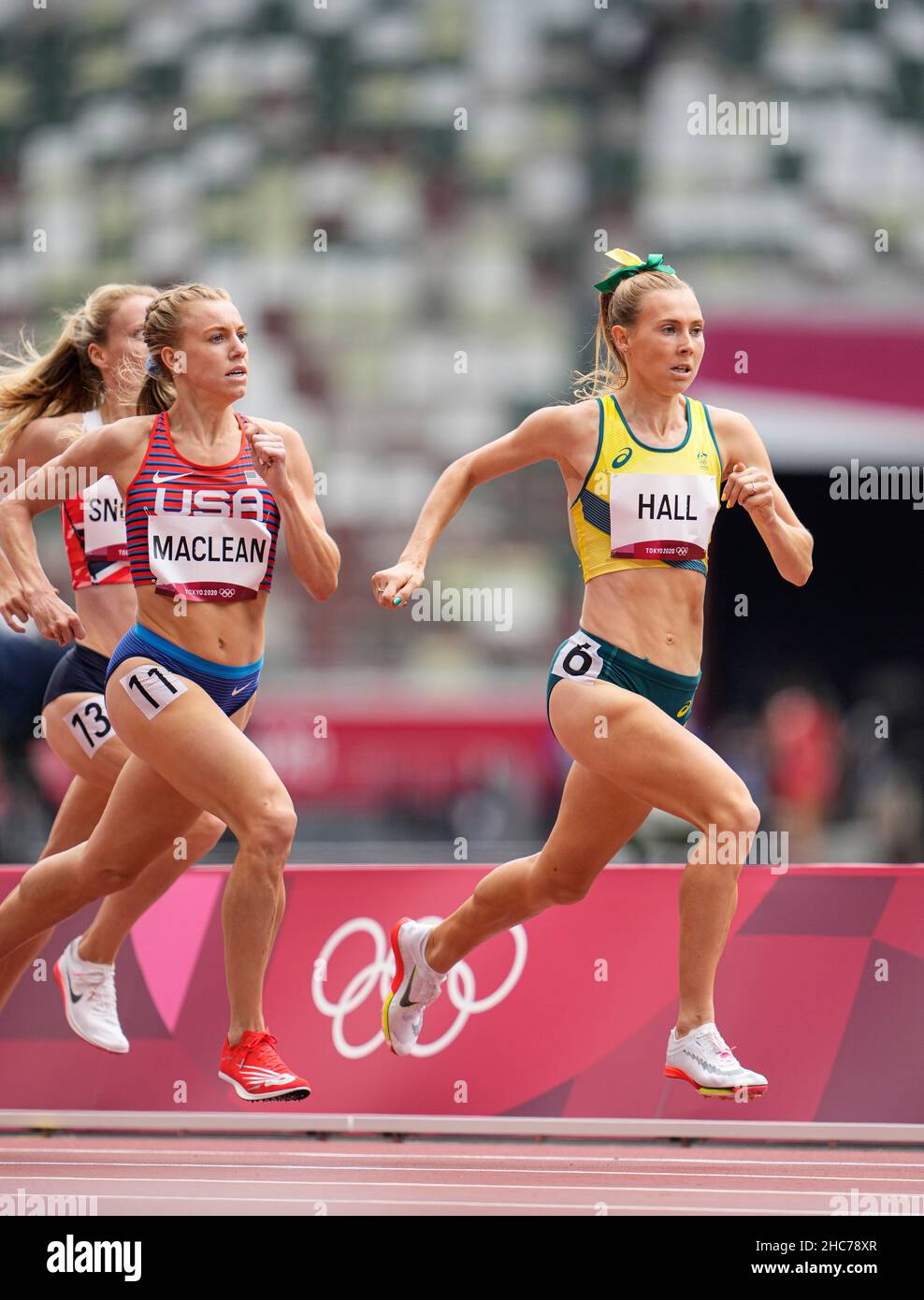 Linden Hall participating in the 1500 meters with at the Tokyo 2020 ...