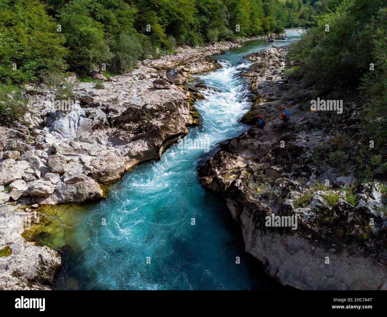 Aerial shot above beautiful river hi-res stock photography and images ...