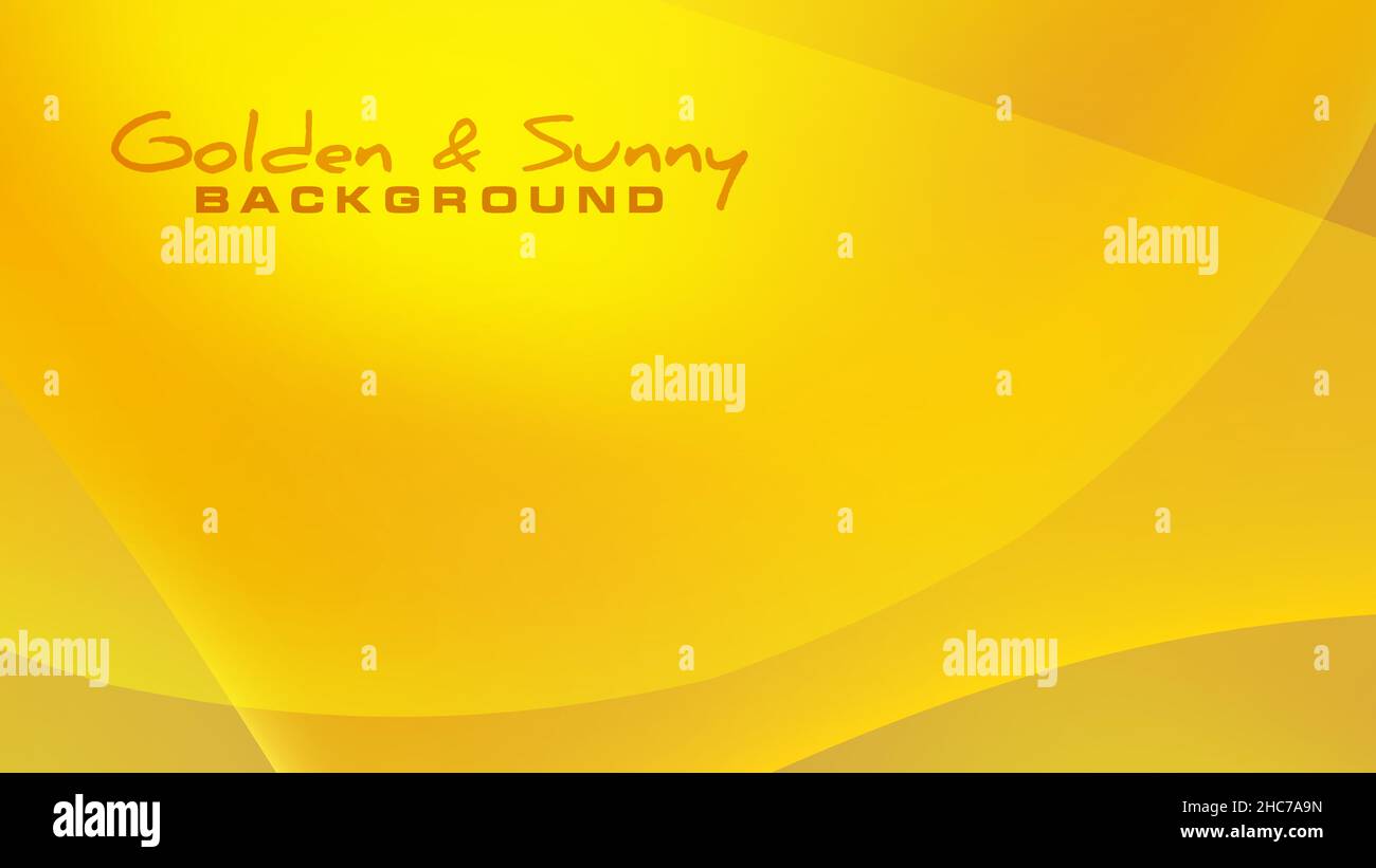 Abstract golden and sunny blurred background with rounded translucent ...