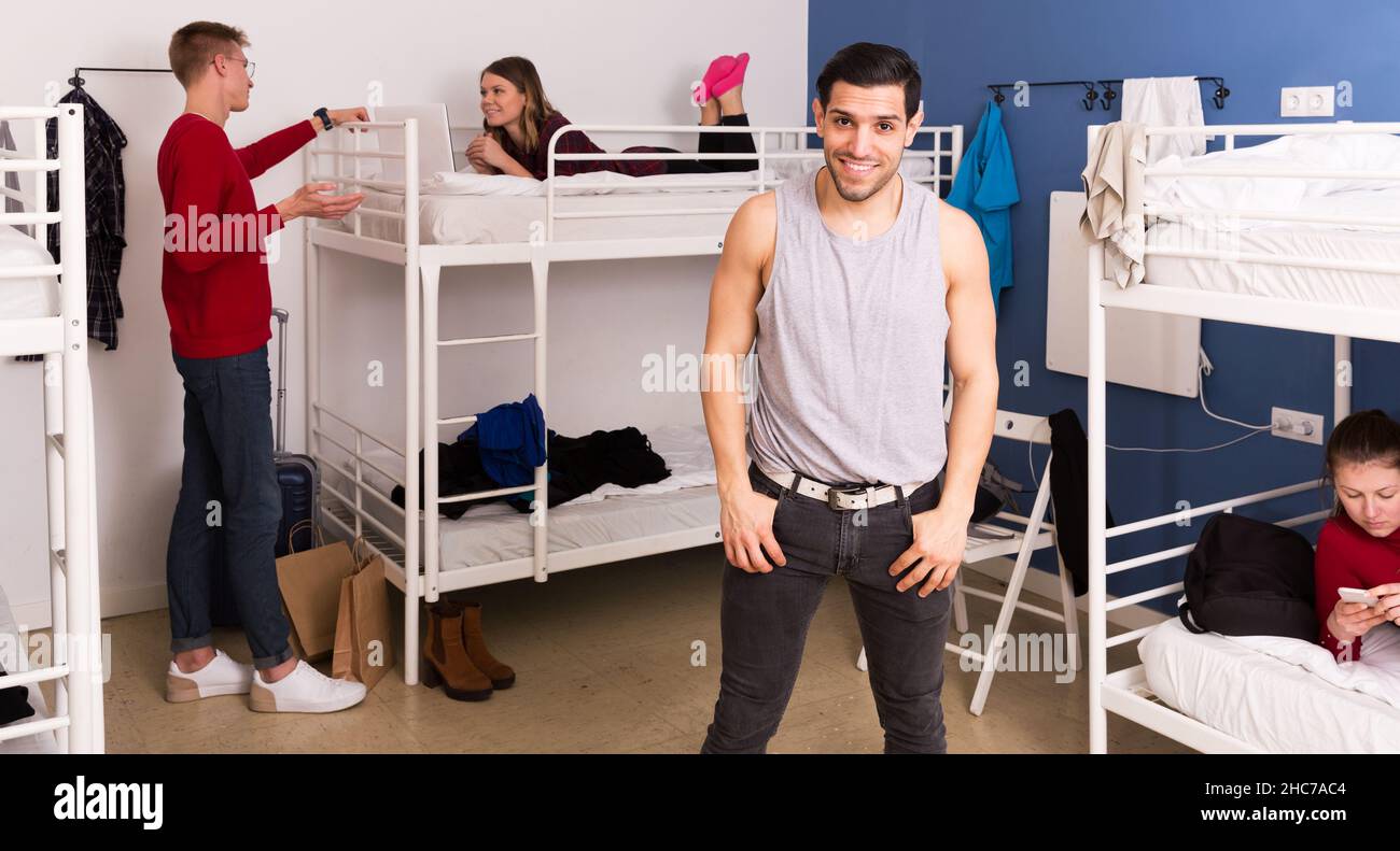 Dormitory and men hi-res stock photography and images - Alamy