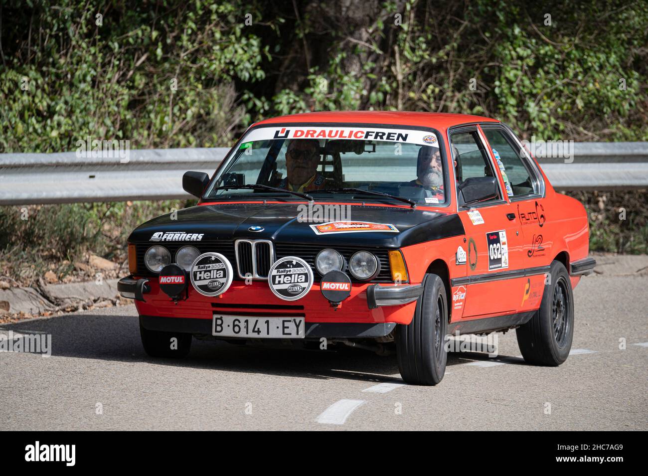 Barcelona, Spain; October 23, 2021: BMW 323i E21 VIII Rallye Platja D ...