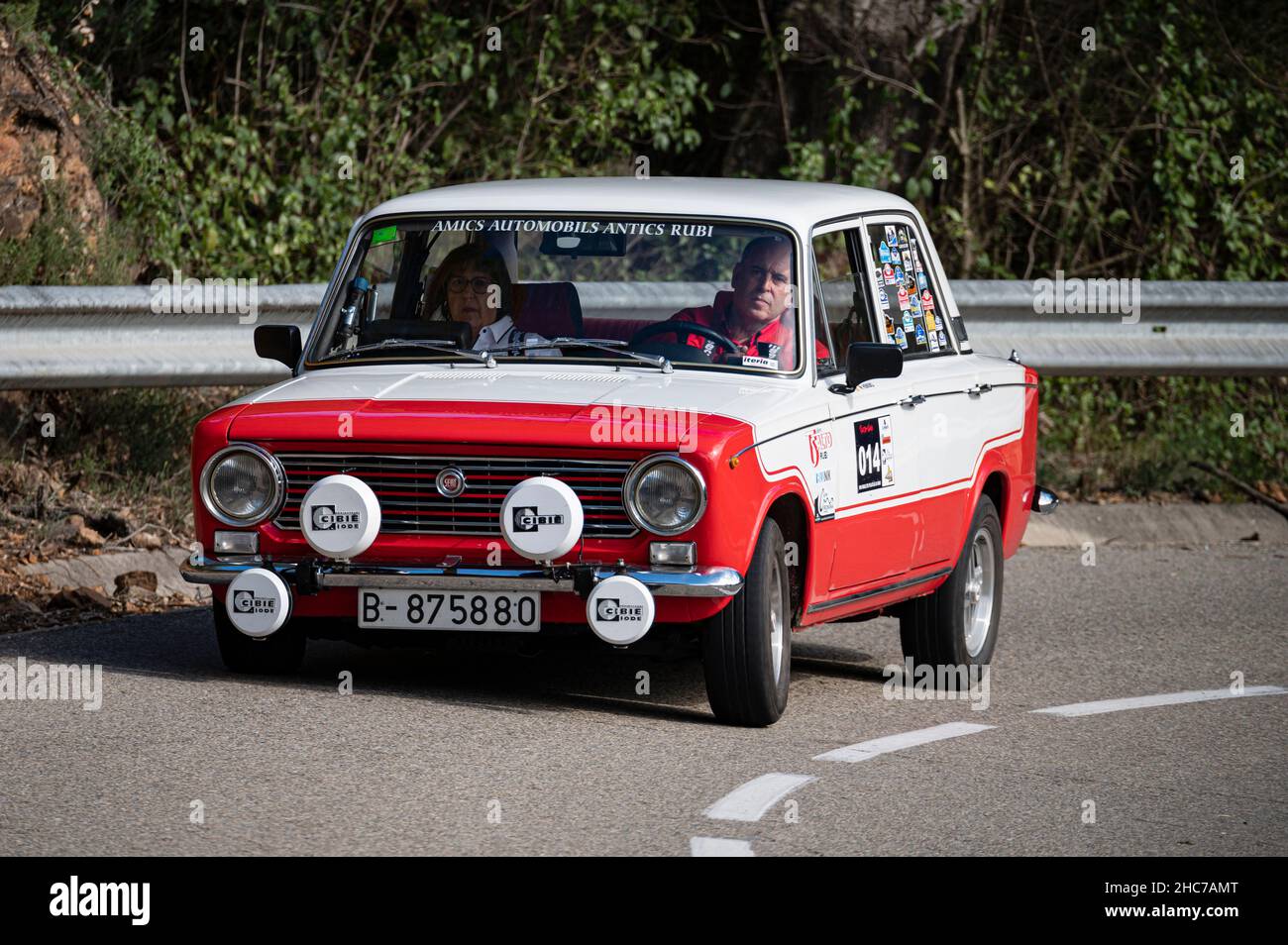 Barcelona, Spain; October 23, 2021: Seat 124 VIII Rallye Platja D'Aro ...