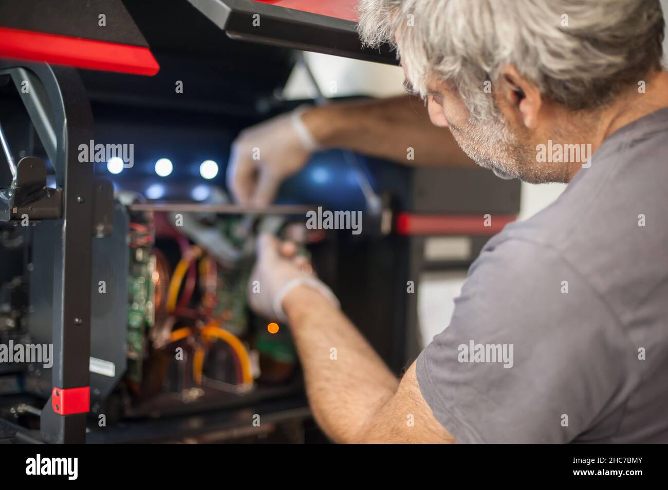 Office machine repairer hi-res stock photography and images - Alamy