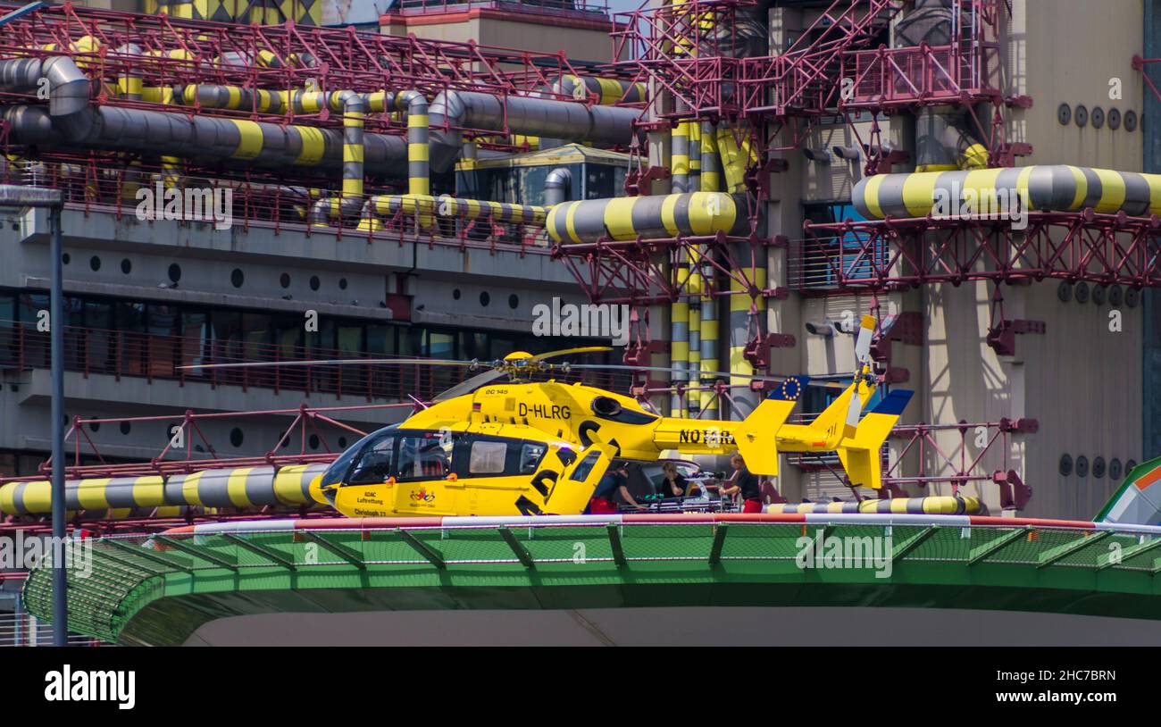 ADAC Helicopter for rescue and safety at UKA Hospital in Aachen ...