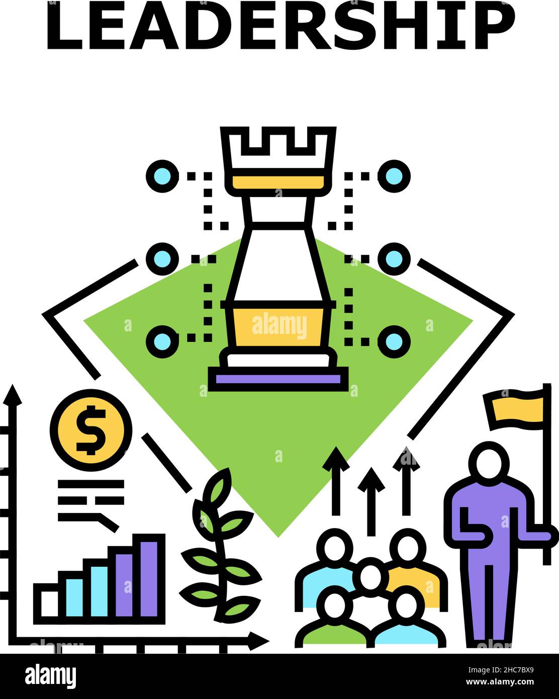 Leadership Skill Vector Concept Color Illustration Stock Vector Image ...