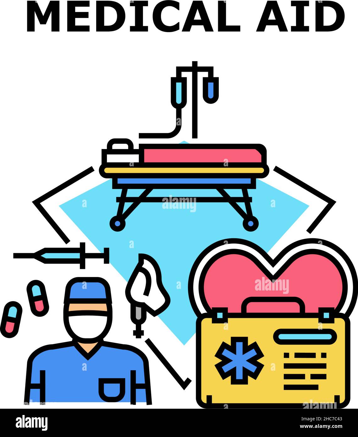 Medical Aid Vector Concept Color Illustration Stock Vector Image & Art ...