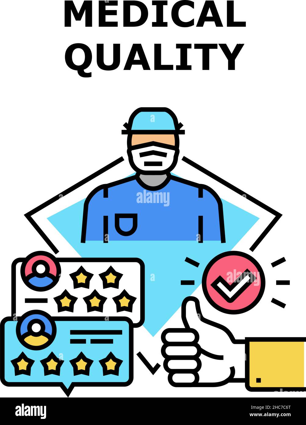 Medical Quality Vector Concept Color Illustration Stock Vector Image ...
