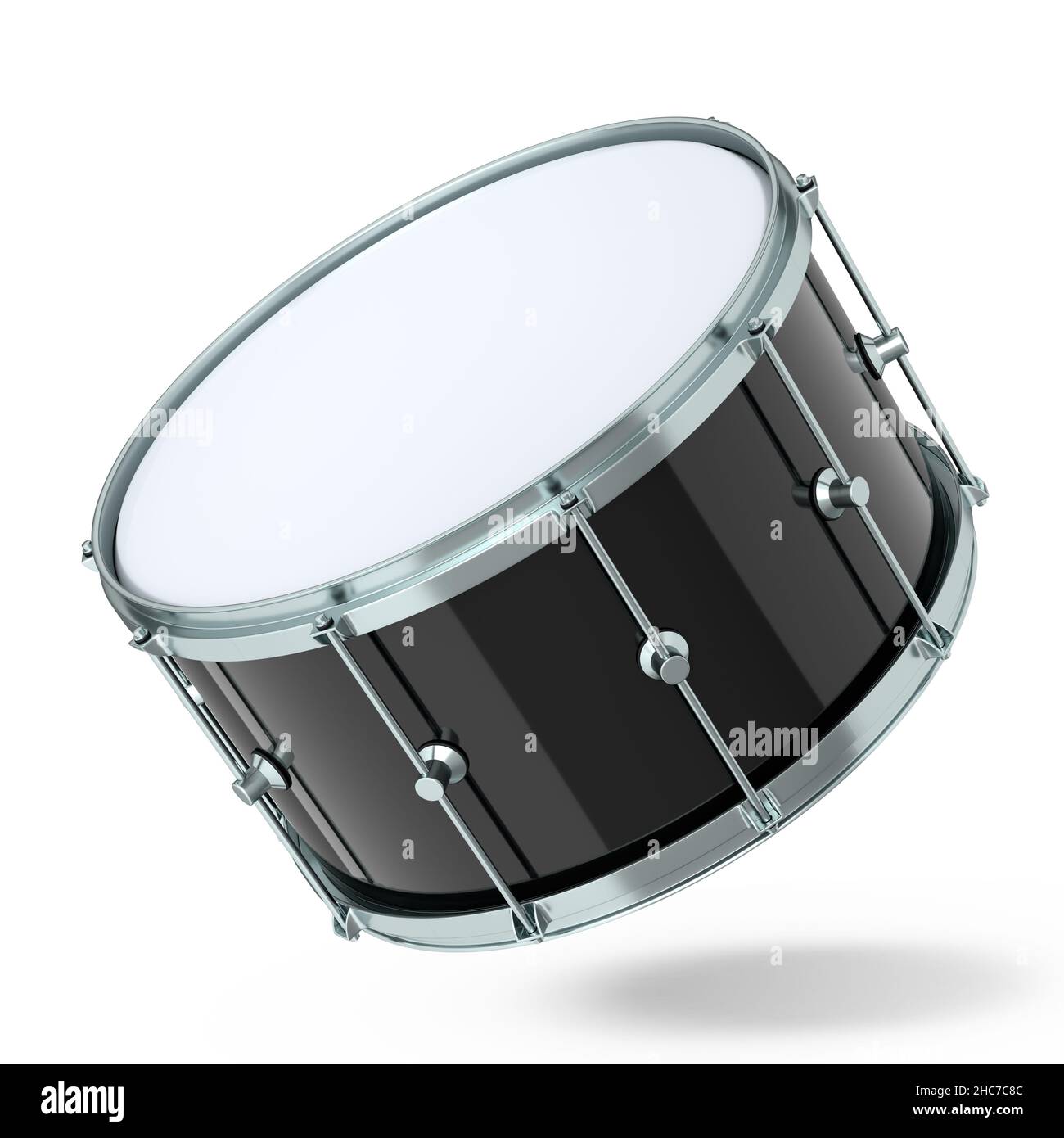 Realistic drum on white background. 3d render concept of musical ...