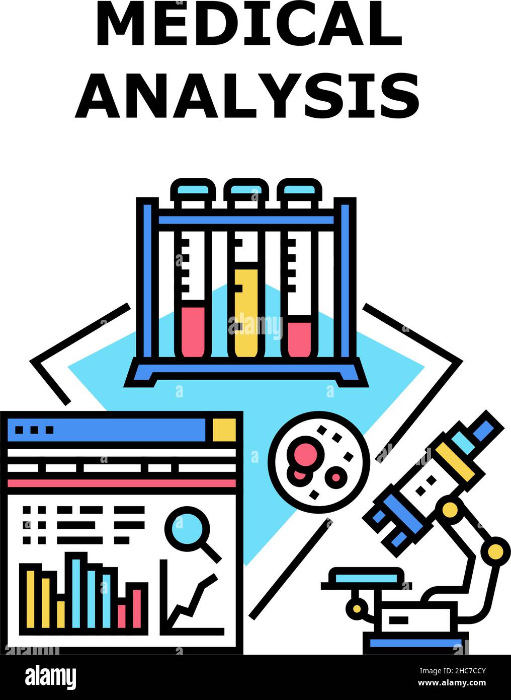 Medical Analysis Vector Concept Color Illustration Stock Vector Image ...