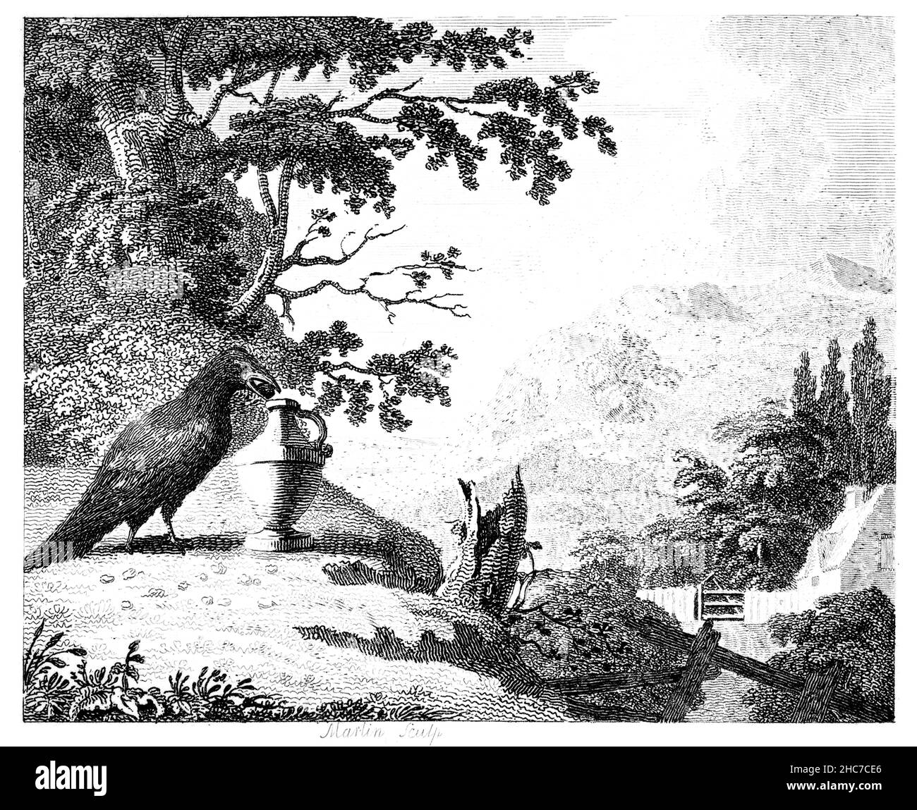 The crow and the pitcher Cut Out Stock Images & Pictures - Alamy