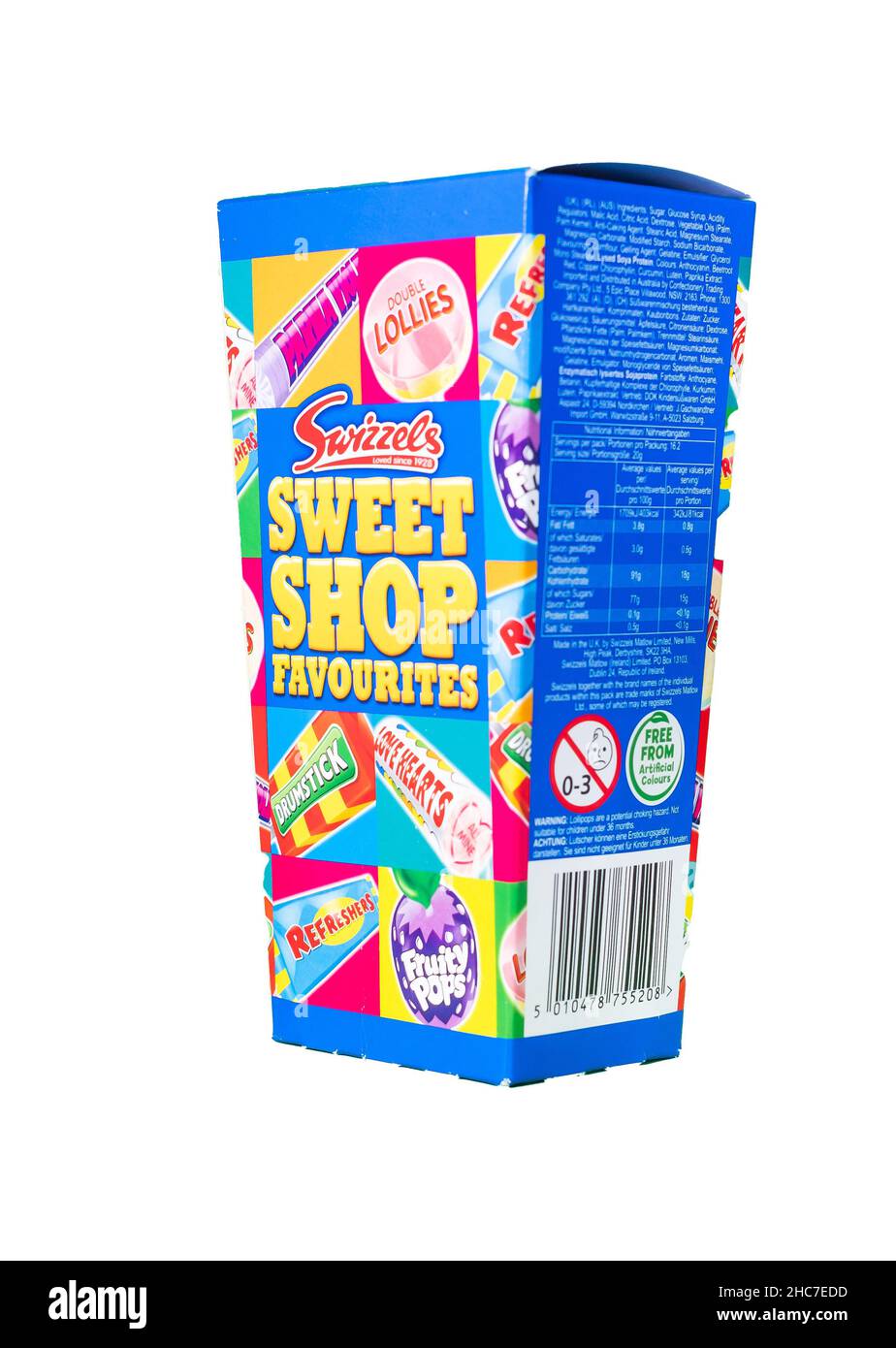 Norwich, Norfolk, UK – December 2021. A Swizzels branded box of classic ...