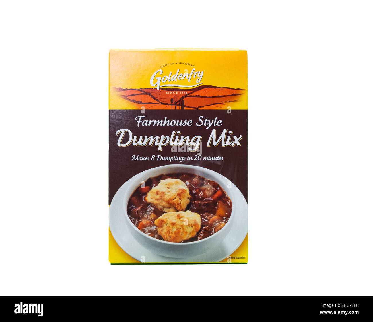 Norwich, Norfolk, UK – December 2021. A packet of Goldenfry dumpling ...